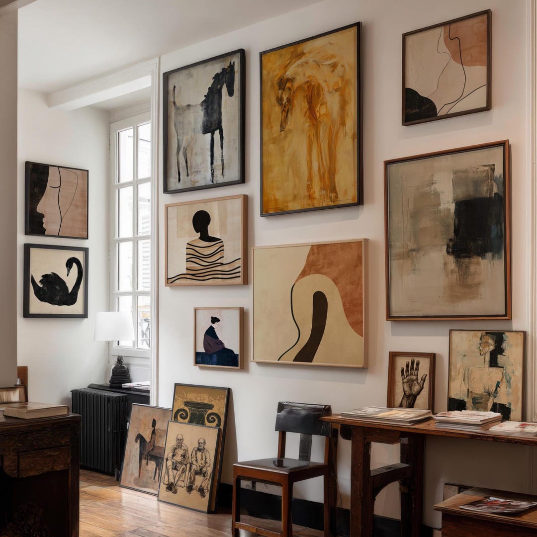 Digital Download: 14 Piece Gallery Wall Set, Modern Abstract Collection ...