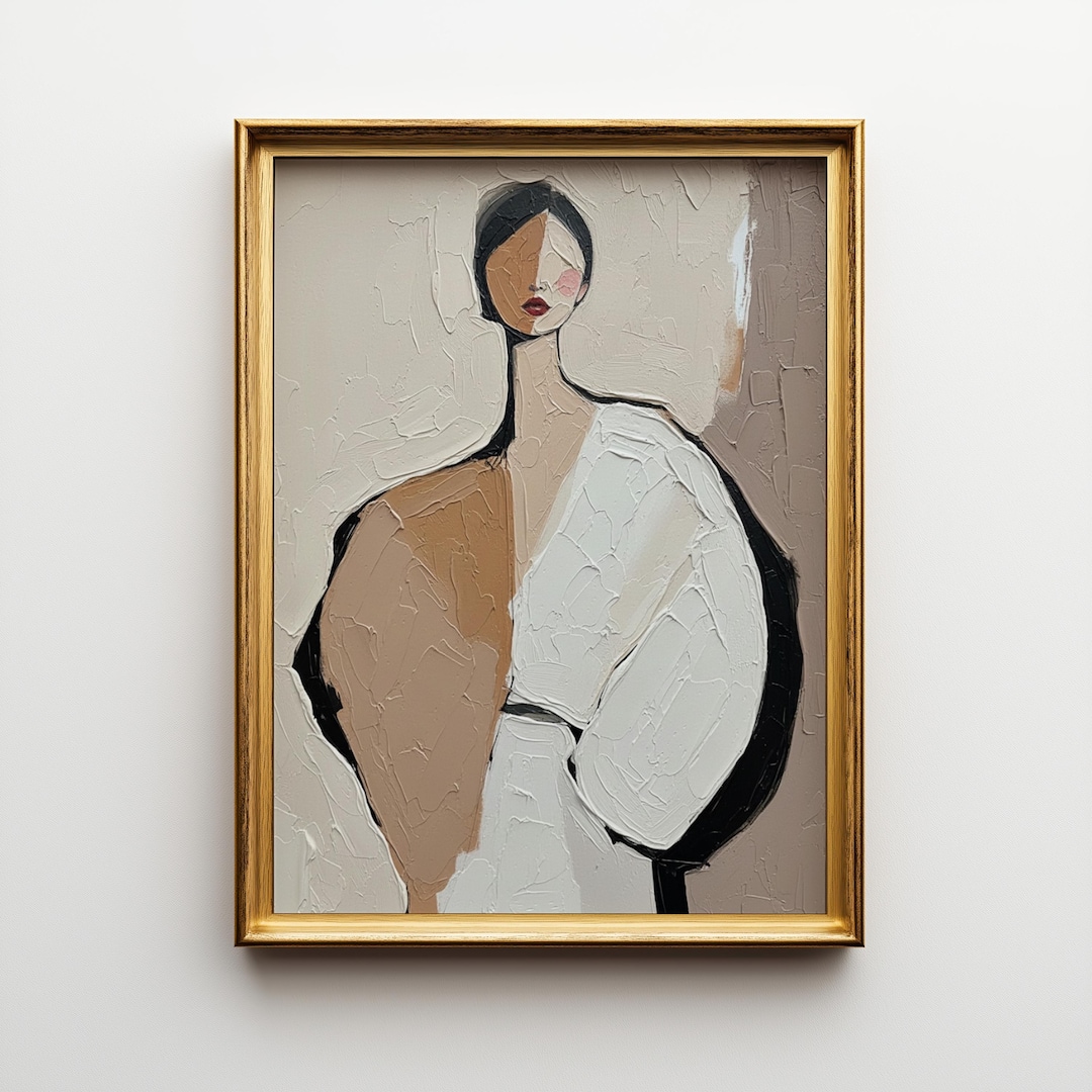 Modern Abstract Portrait Print - Digital Download - Etsy