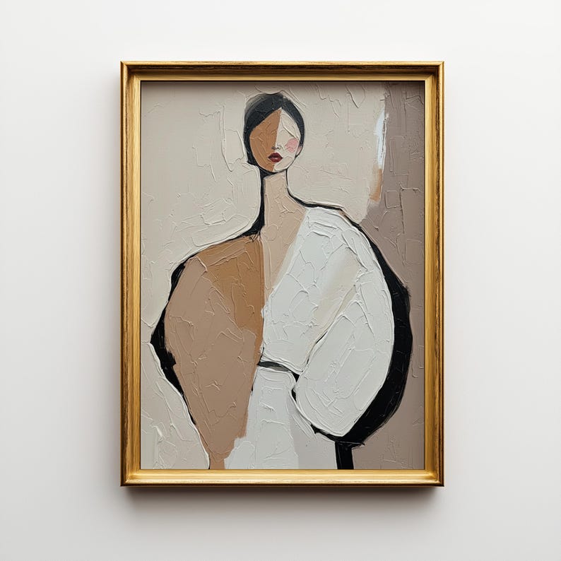 Modern Abstract Portrait Print - Digital Download - Etsy