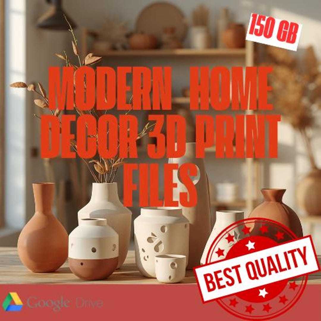 150+ GB Home & Decor STL Pack , Vase STL, Pot Stl, 3D Printable Home ...