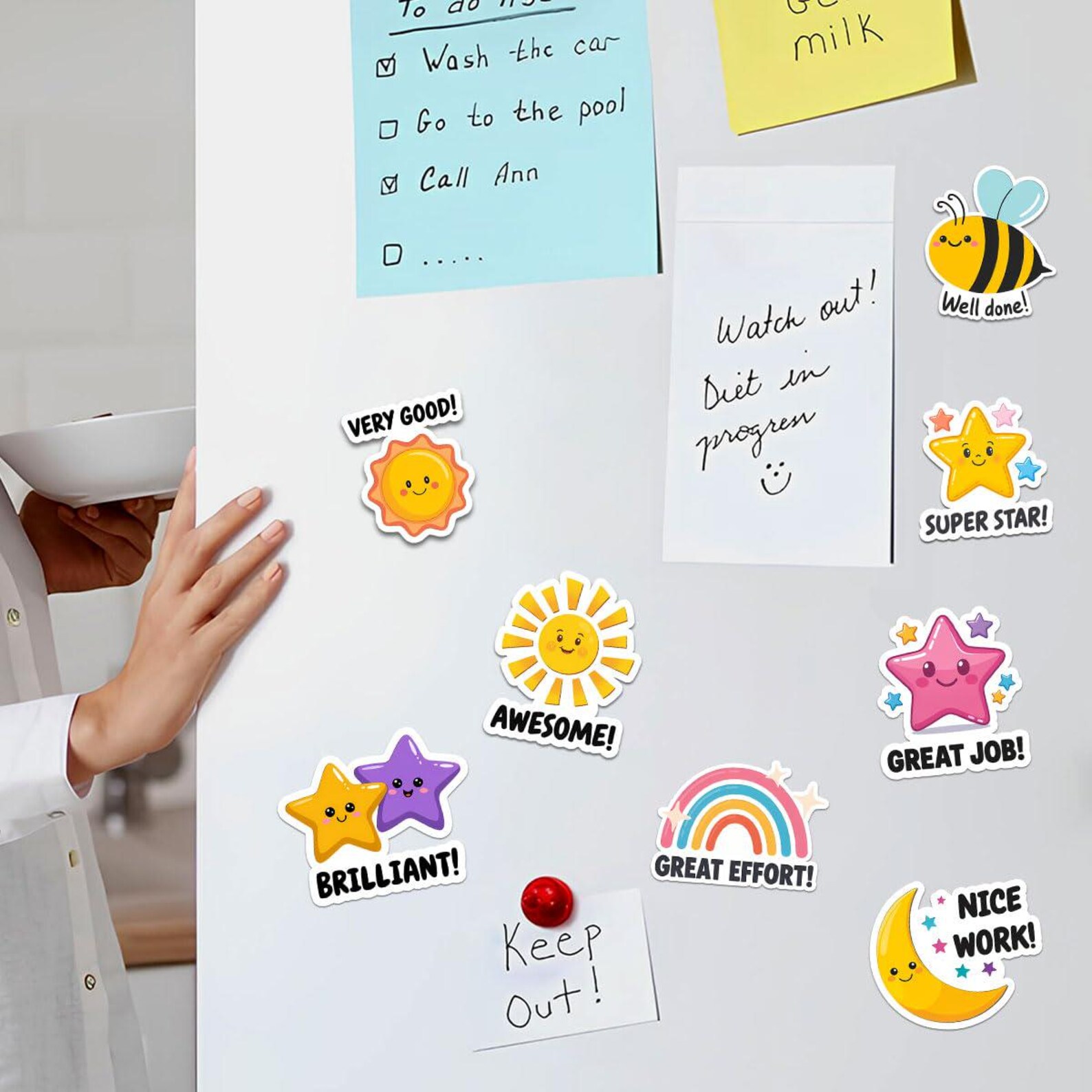10 Pcs Cute Reward Stickers Pack – Motivational Vinyl Decals ...