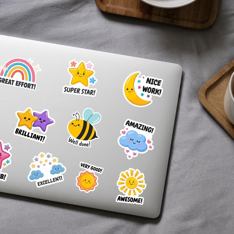 10 Pcs Cute Reward Stickers Pack – Motivational Vinyl Decals ...