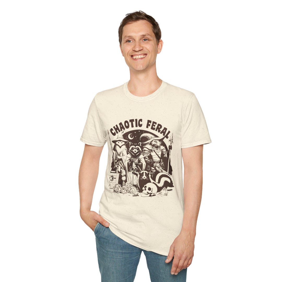 Chaotic Feral Band Tee | Fantasy Creature Illustration T-shirt - Etsy