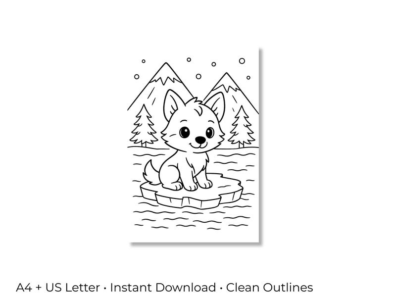 30 Cute Winter Animal Coloring Pages for Kids | Cozy Winter Animals ...