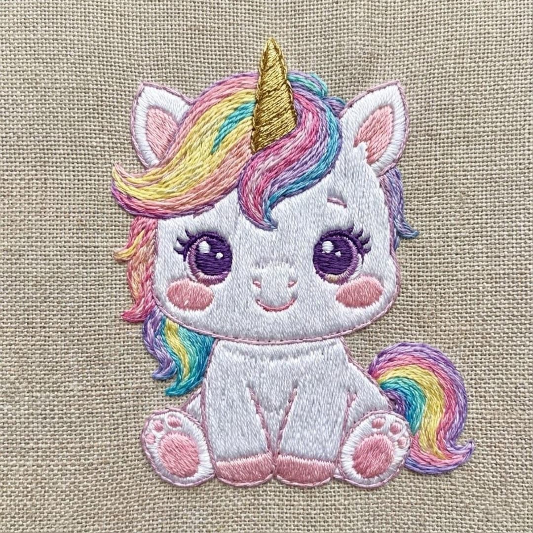 Unicorn Embroidery Design, Kawaii Rainbow Unicorn Machine File - Etsy