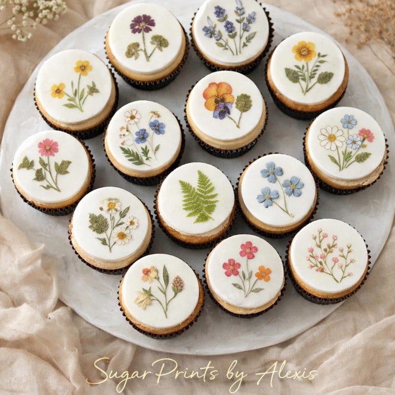 Wildflower Cookie Topper - Etsy