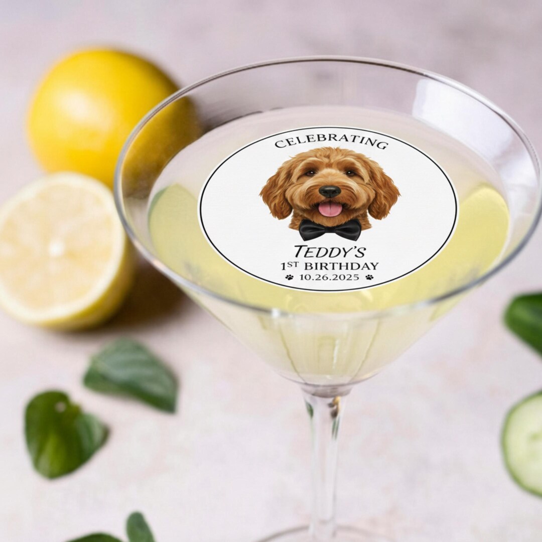 Custom Pet Portrait Drink Toppers, Cut Out Wafer Paper, Floating ...
