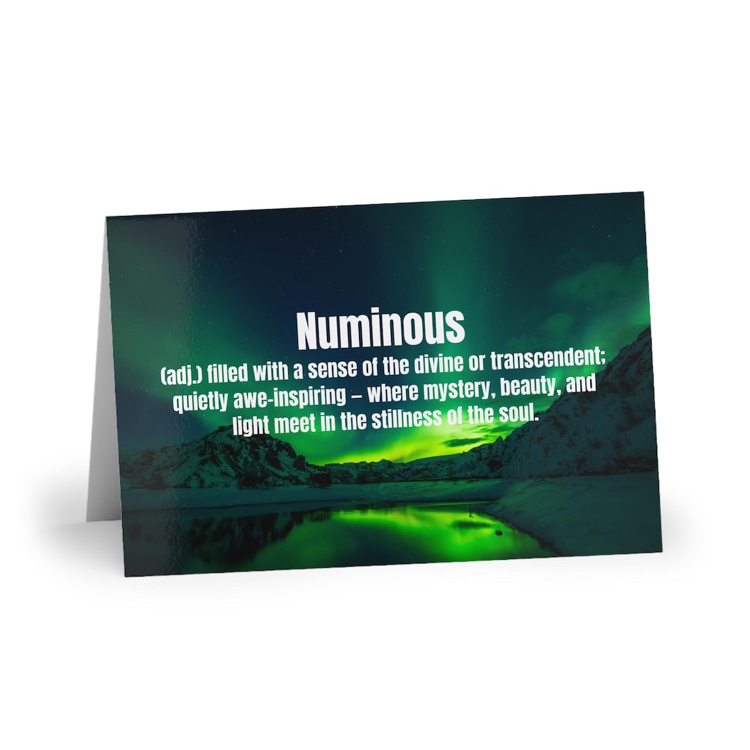 Numinous Greeting Card | Awe-inspiring Word Definition | Spiritual ...
