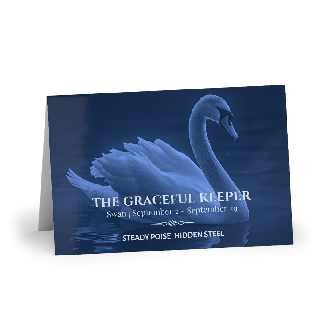 The Graceful Keeper Swan Greeting Card | Celtic Zodiac | September ...