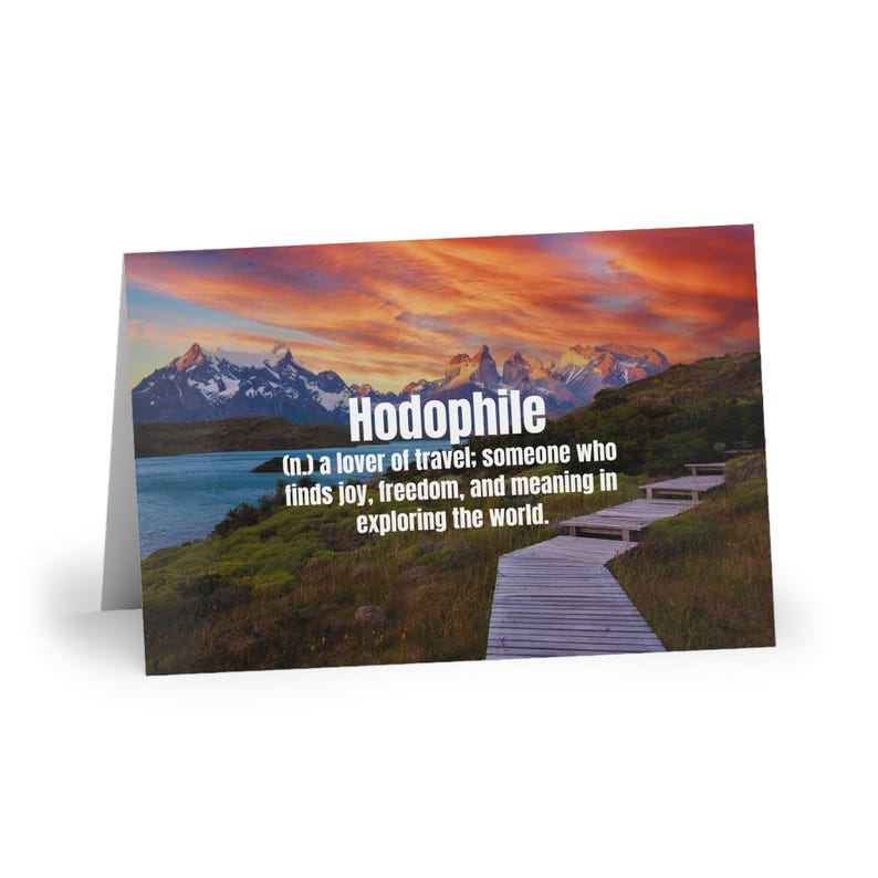 Hodophile Definition Greeting Card | Travel Lover | Adventure Quote ...