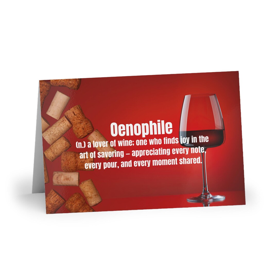 Oenophile Greeting Card | Wine Lover | Red Wine Aesthetic | Literary ...