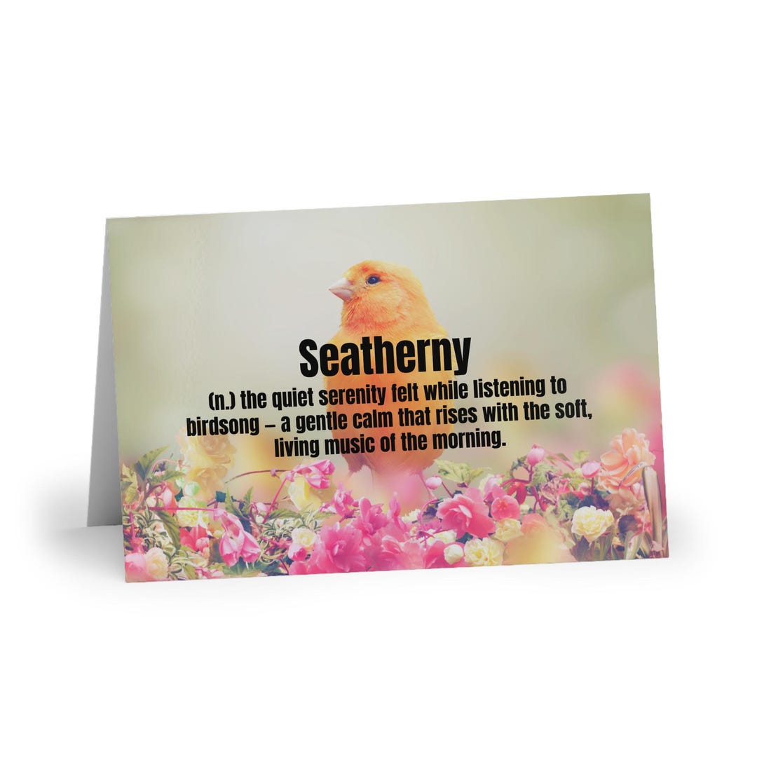 Seatherny Greeting Card | Birdsong Serenity | Morning Calm | Literary ...