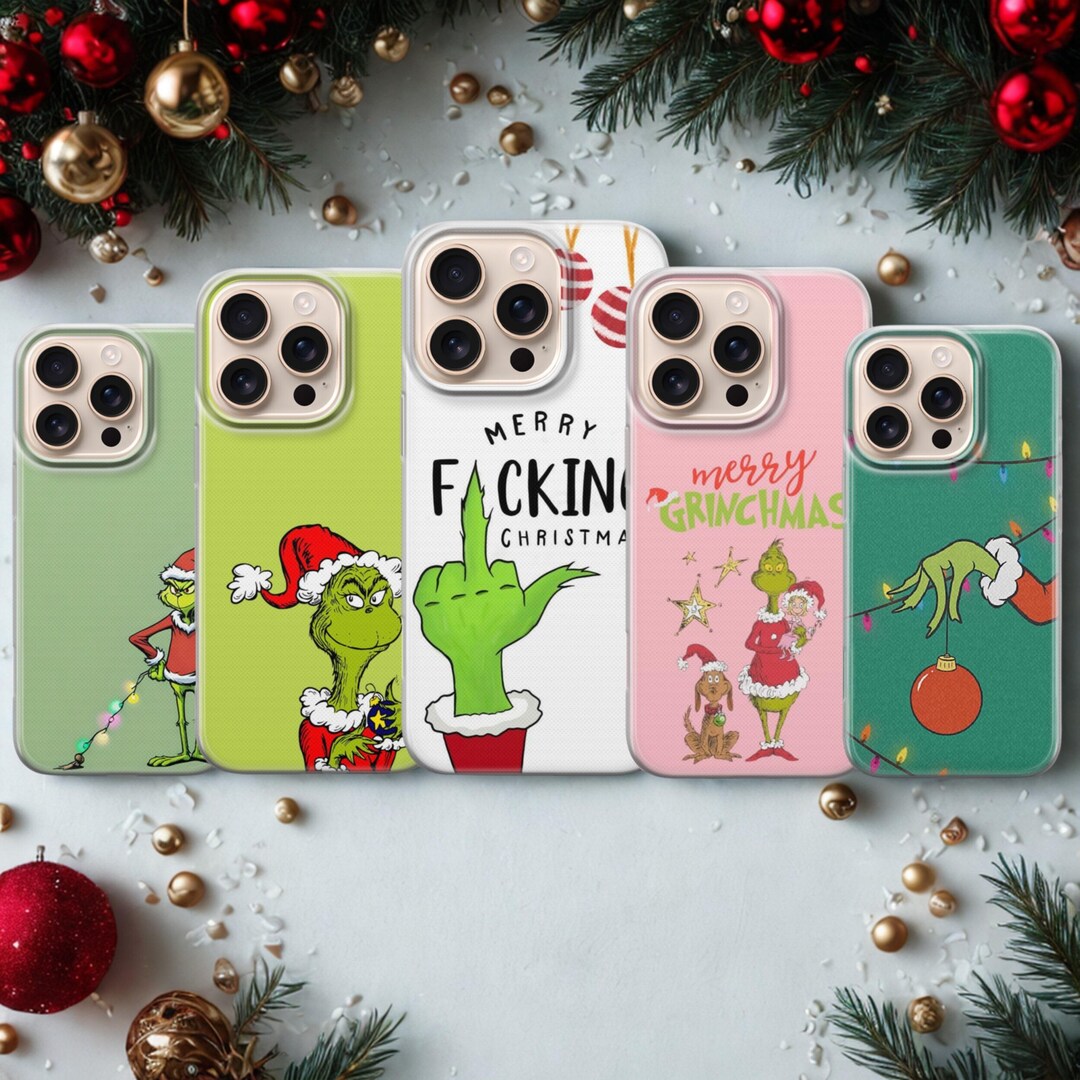 Grinch Phone Case | Funny Festive Cover - Etsy