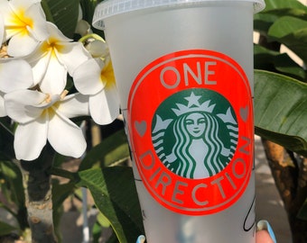 One Direction Starbucks Cup - 1D Tattoo Cold Cup - 1d Coffee Cup ...
