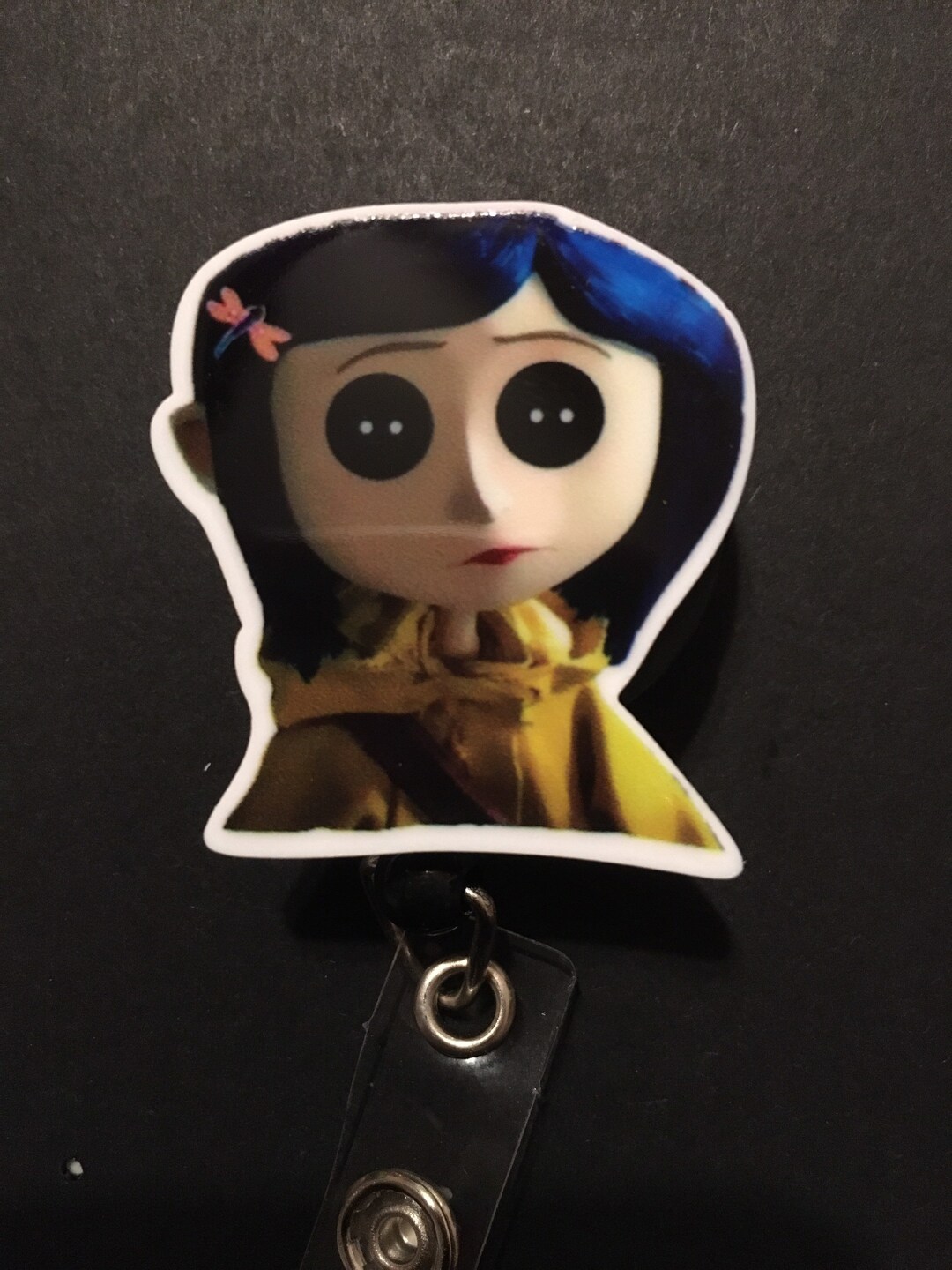 Coraline Inspired Retractable Reel Badge Holder - Etsy