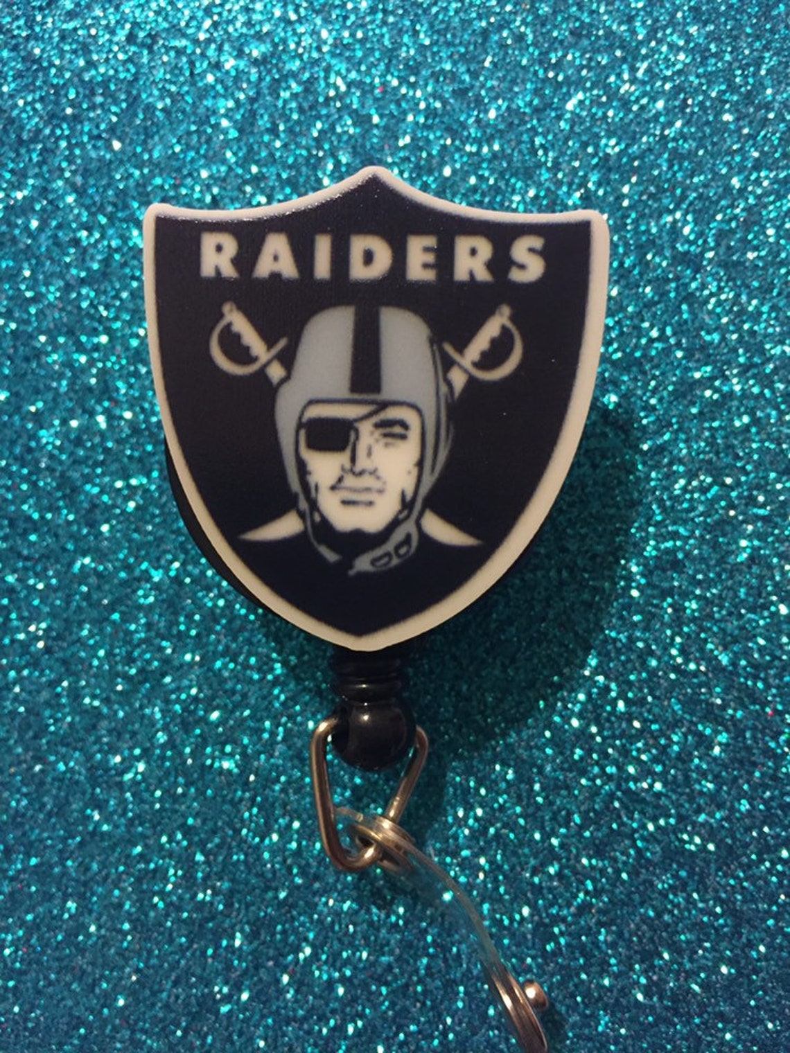 Raiders Inspired Retractable Reel Badge Holder - Etsy