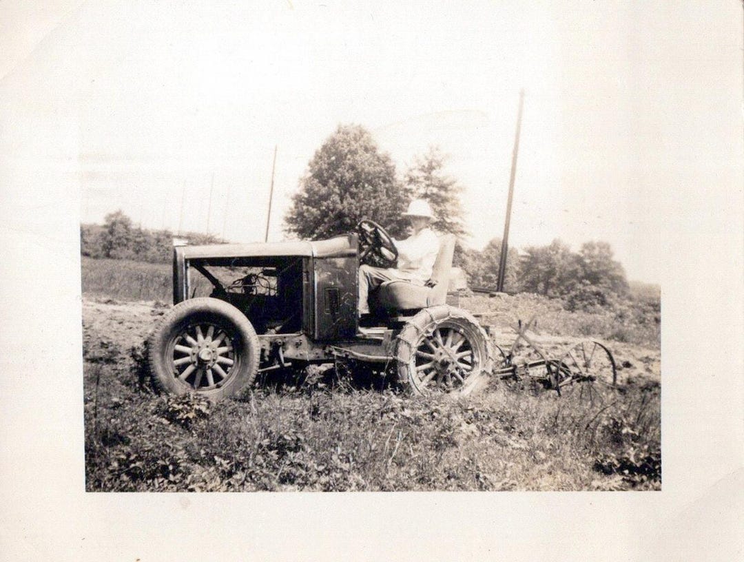 1920s Agricultural Farm Tractor OOAK Photograph Snapshots - 2 Images ...