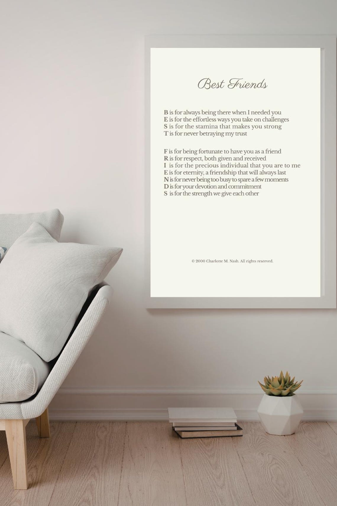 Best Friends Poem Printable Wall Art, Friendship Gift for Best Friend ...