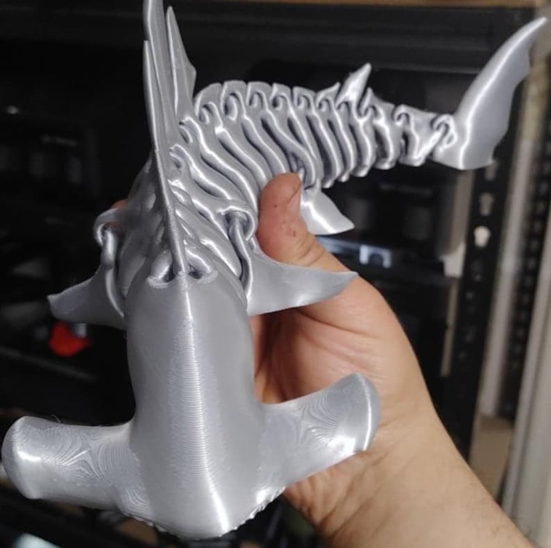 New Articulated Flexi Hammerhead Shark .3MF .STL File Instant Download ...