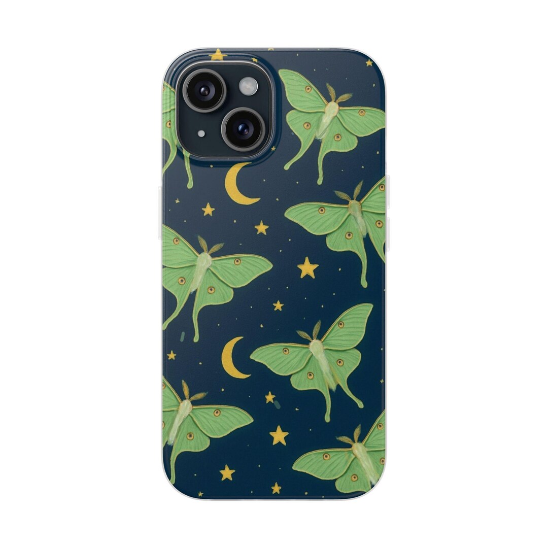 Flexi Cases, Luna Moths Crescent Moon Stars Phone Case, Protective ...