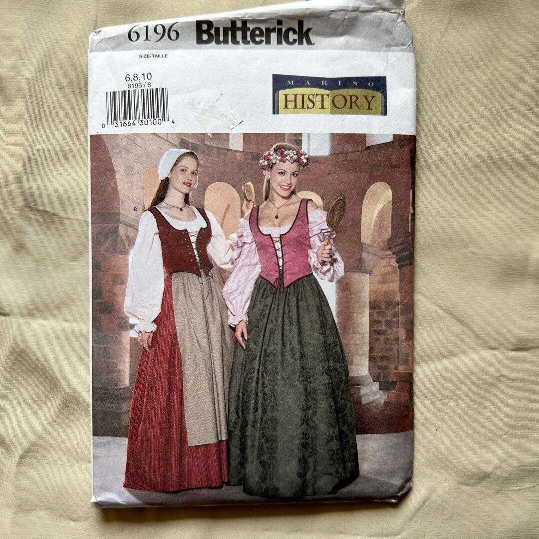 Butterick Sewing Pattern 6196 Vintage Sewing Pattern Historical ...