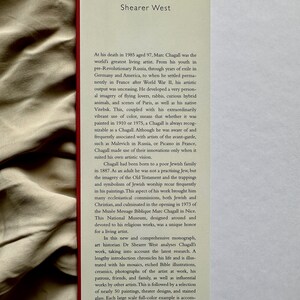 Marc Chagall | Chagall Hardcover Book by Shearer West | Vintage Art ...