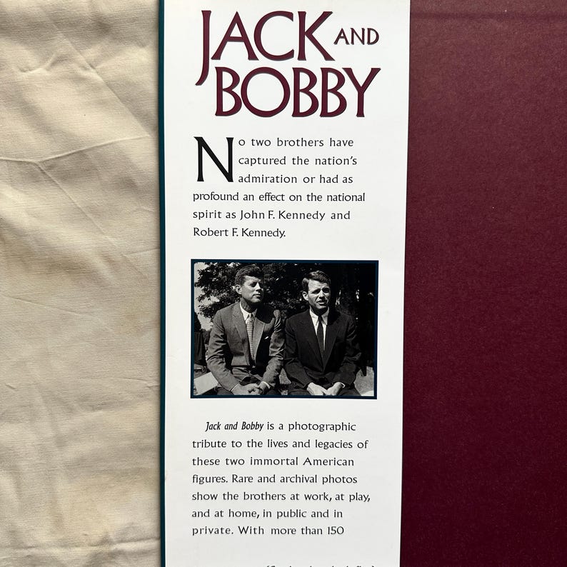 Coffee Table Book: Jack and Bobby by Tom Murphy - Etsy
