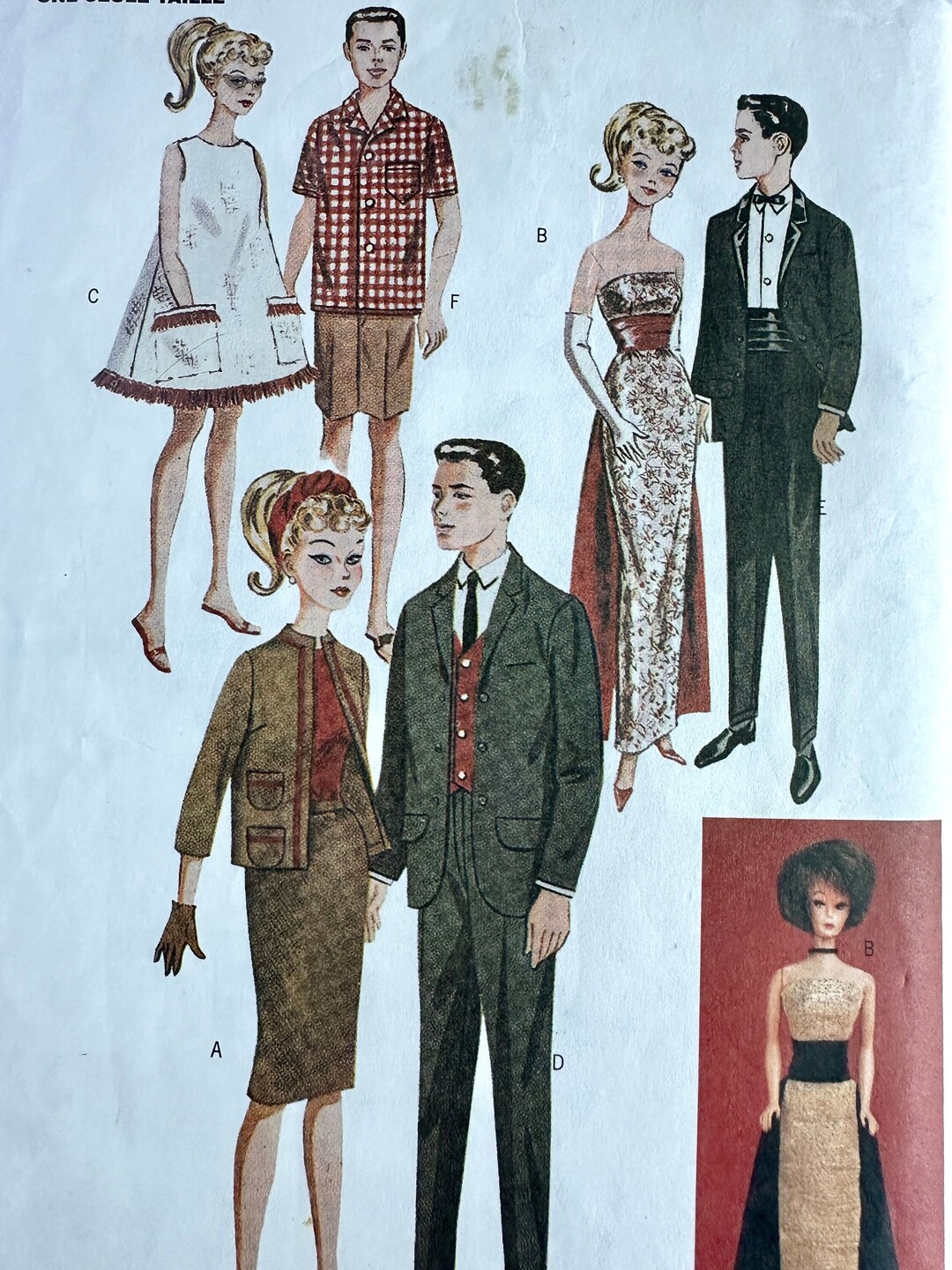 Buy Butterick Fashion Doll Sewing Pattern 6668 Retro Doll Fashion ...