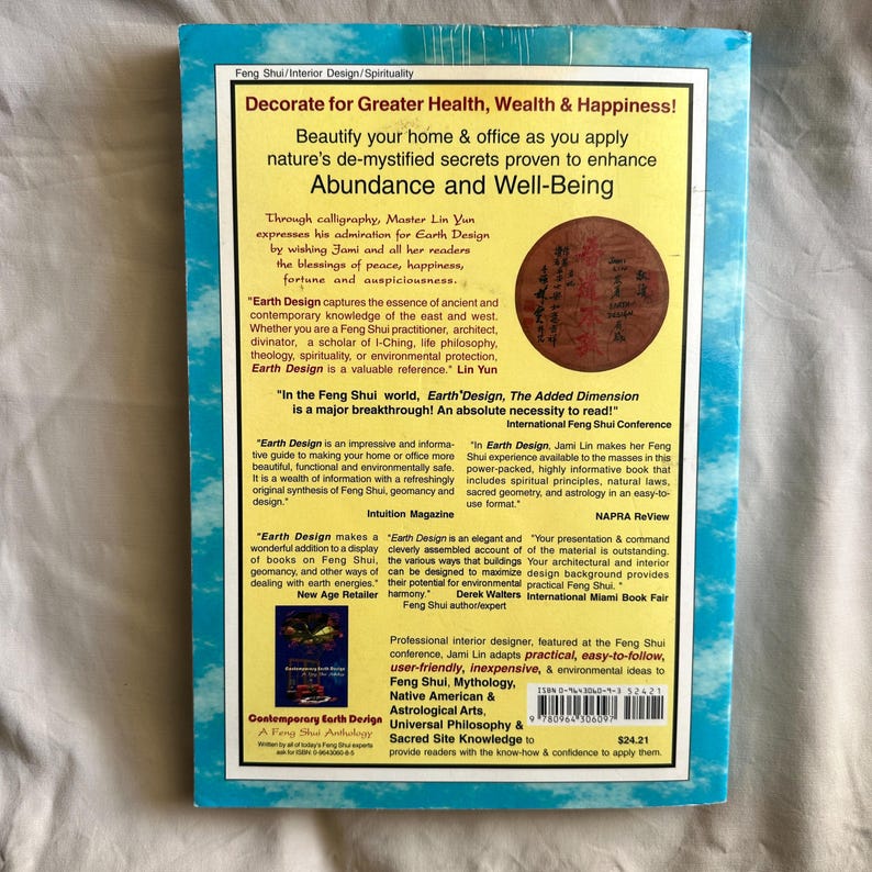 Feng Shui Book: Earth Design the Added Dimension Jami Lin - Etsy