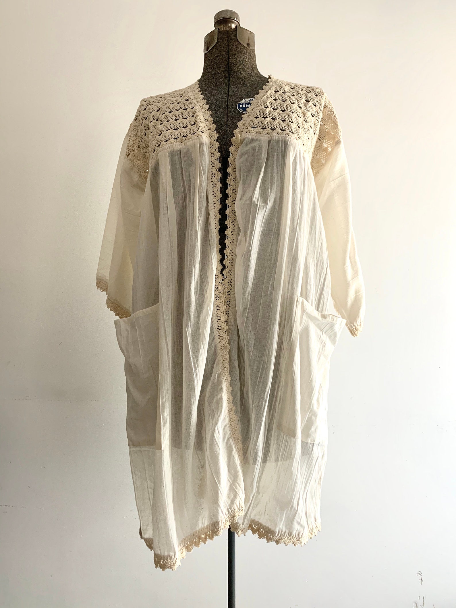 Crochet Sheer Cover Up Beach Cover Up Sheer Crochet Top Boho Robe Sheer Cover Up Handmade