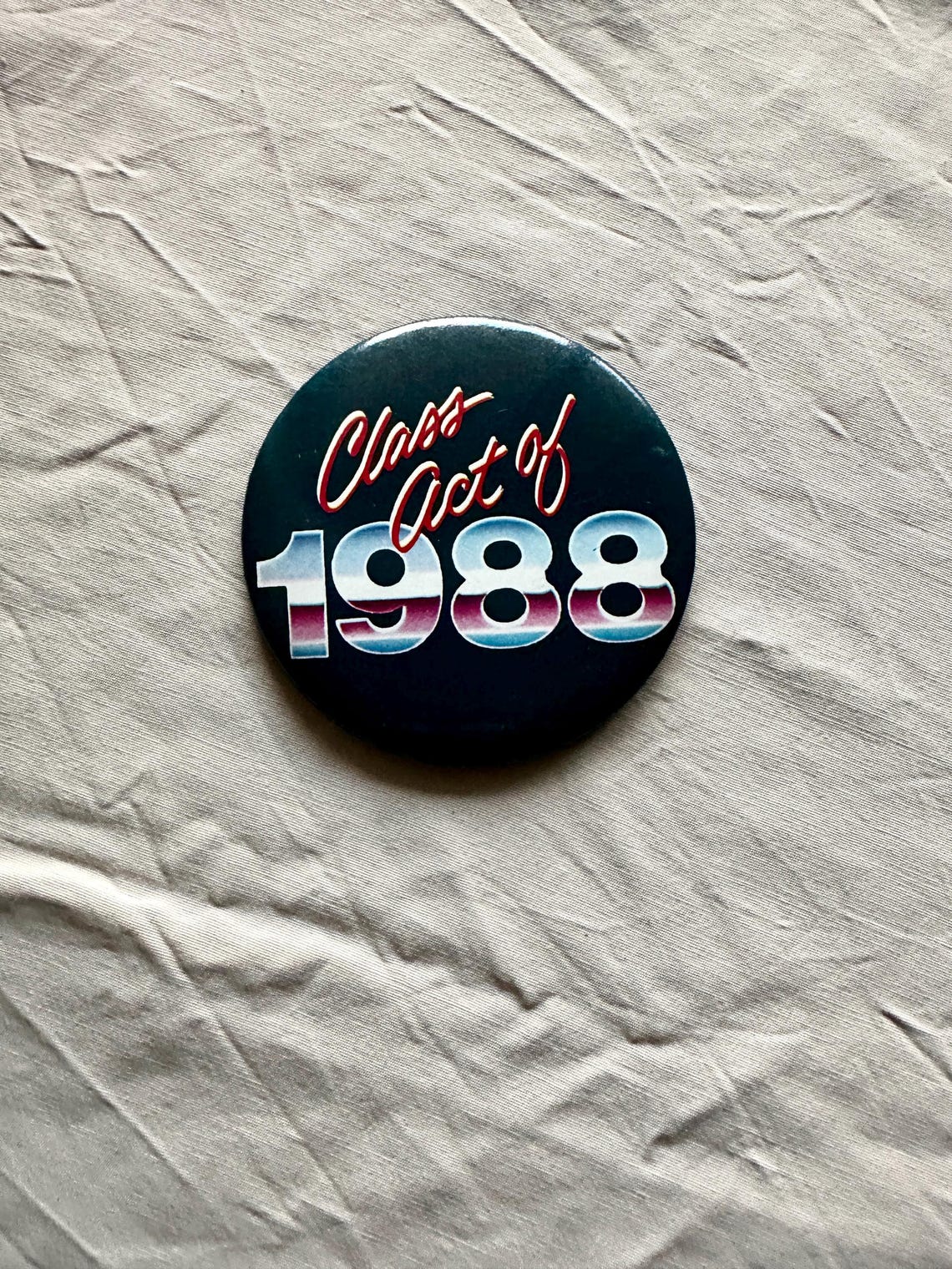 Vintage 1980s School Class - "class Act of 1988" Button | Vintage Pin ...