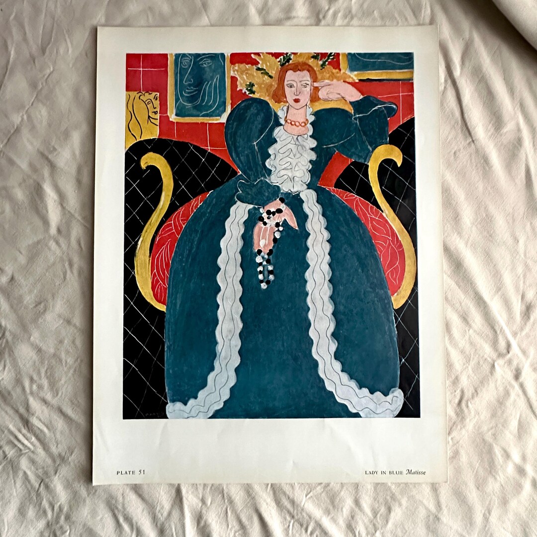 Matisse Print | Lady in Blue Matisse | Metropolitan Art Seminars in Art ...