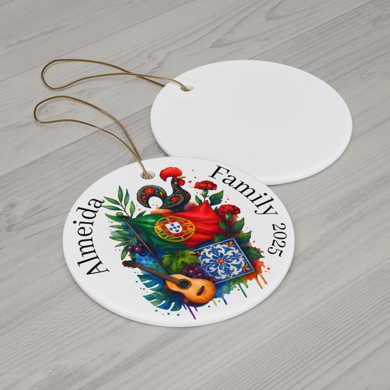 Personalized Portugal Ornament, Portugal Flag Christmas Ornament ...
