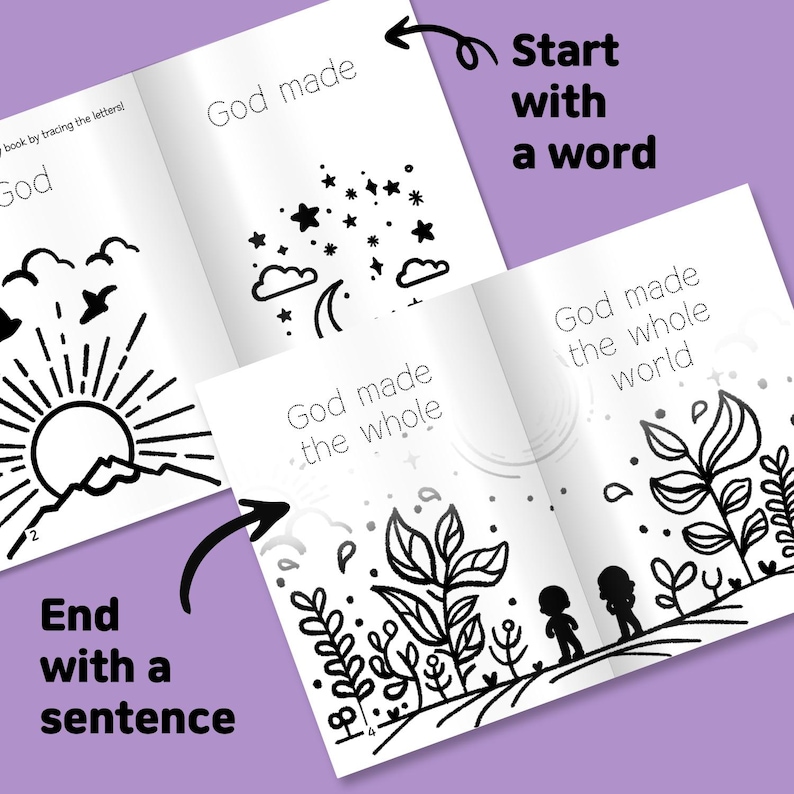 Printable Easy Bible Story Mini Books for Kids Reading & Writing ...