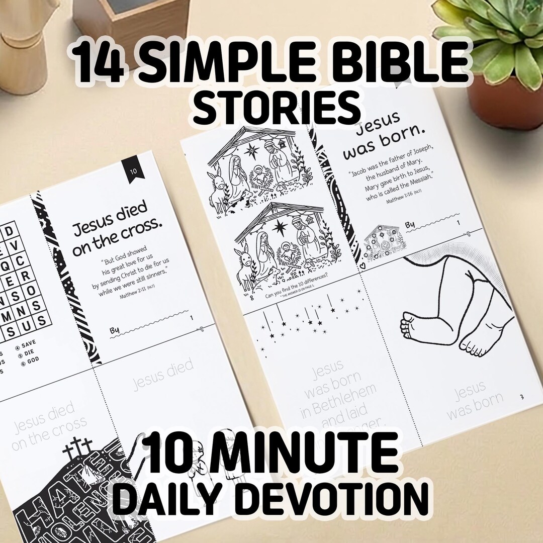 Easter Bible Story Mini Books: Kids Reading, Writing, Coloring ...
