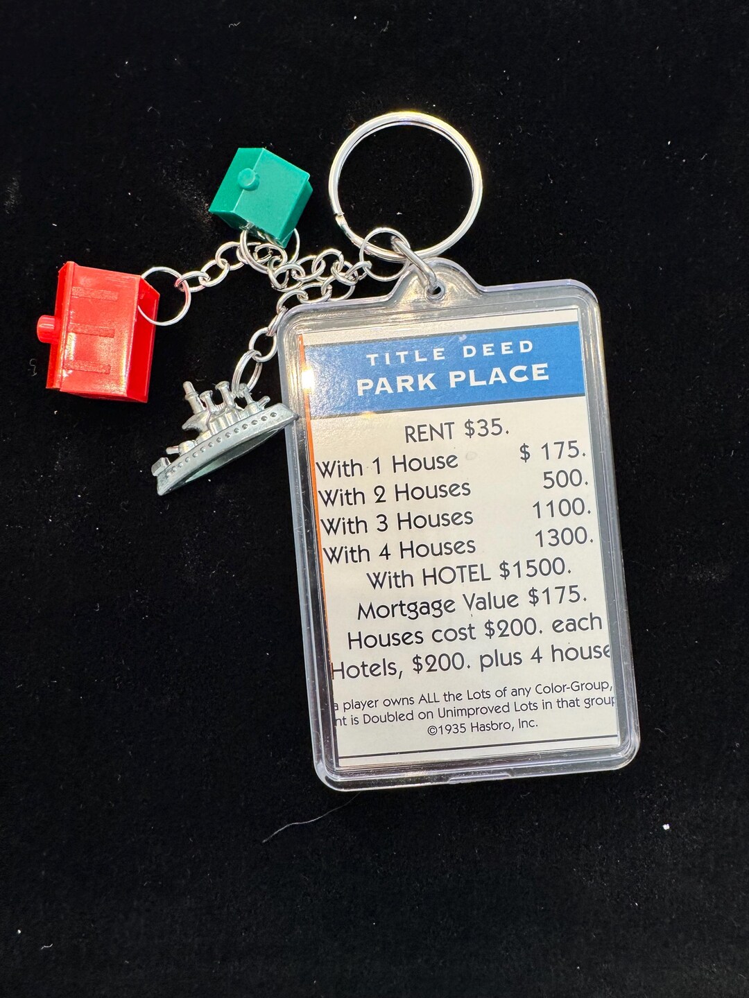 Monopoly Keychain – Vintage Board Game Title Deed & Metal Token - Etsy