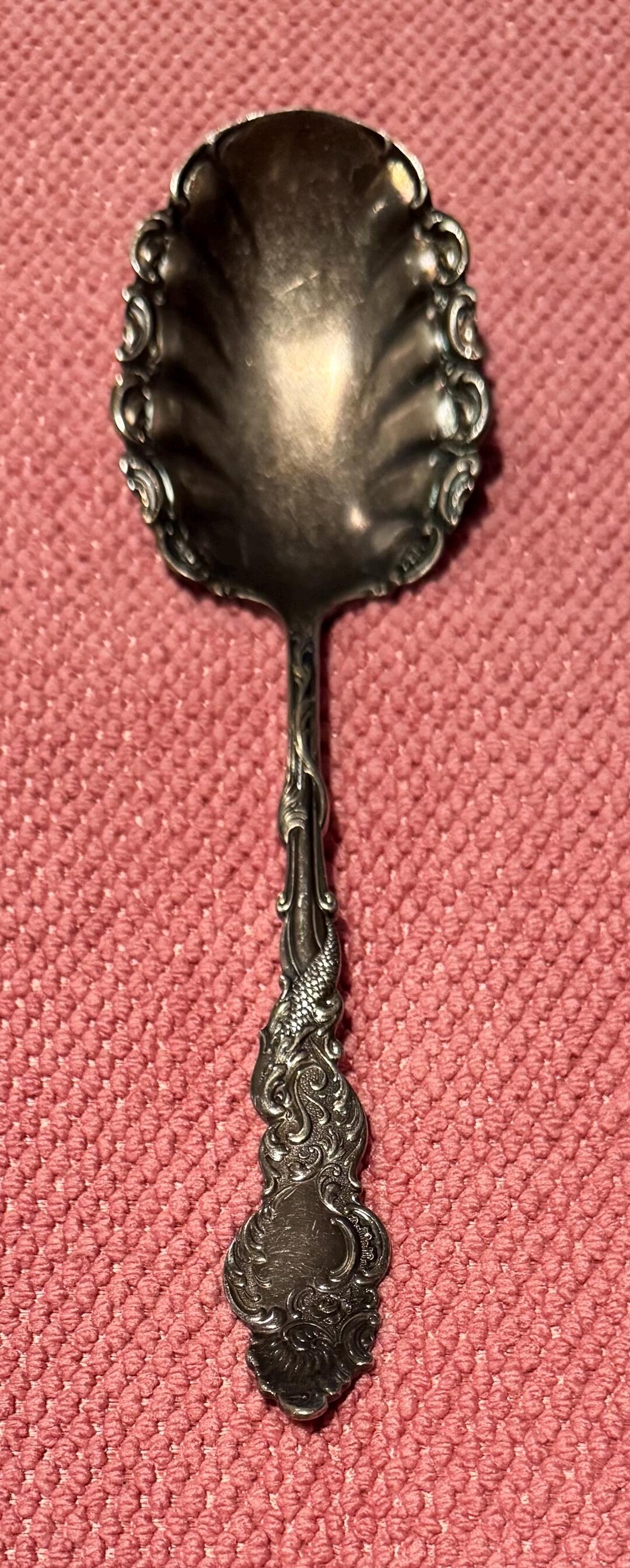 Antique Rogers & Bro Silverplate Berry Spoon | Victorian Rococo Revival ...
