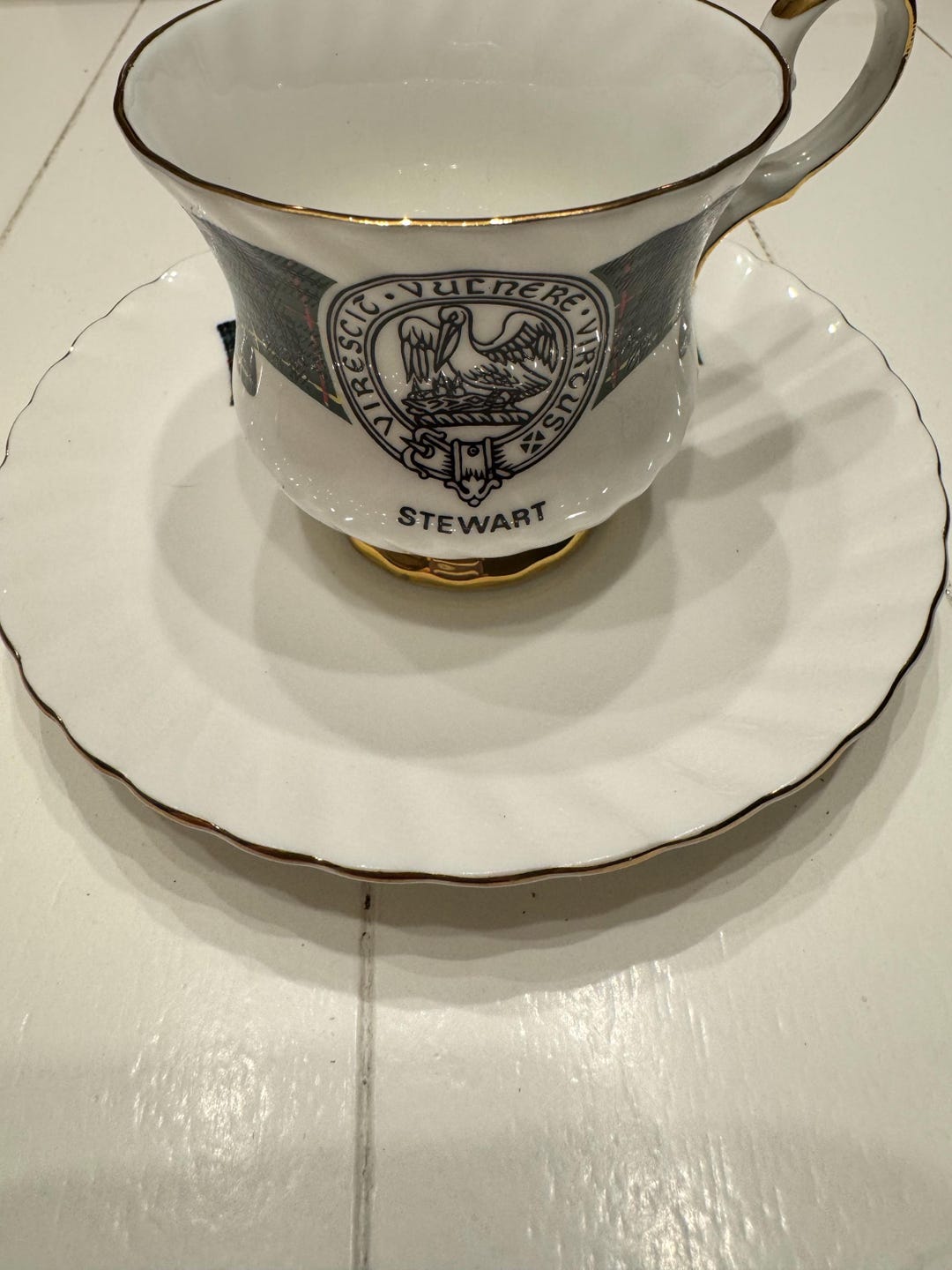 Vintage Clan Stewart Teacup Saucer – Elizabethan Fine Bone China ...