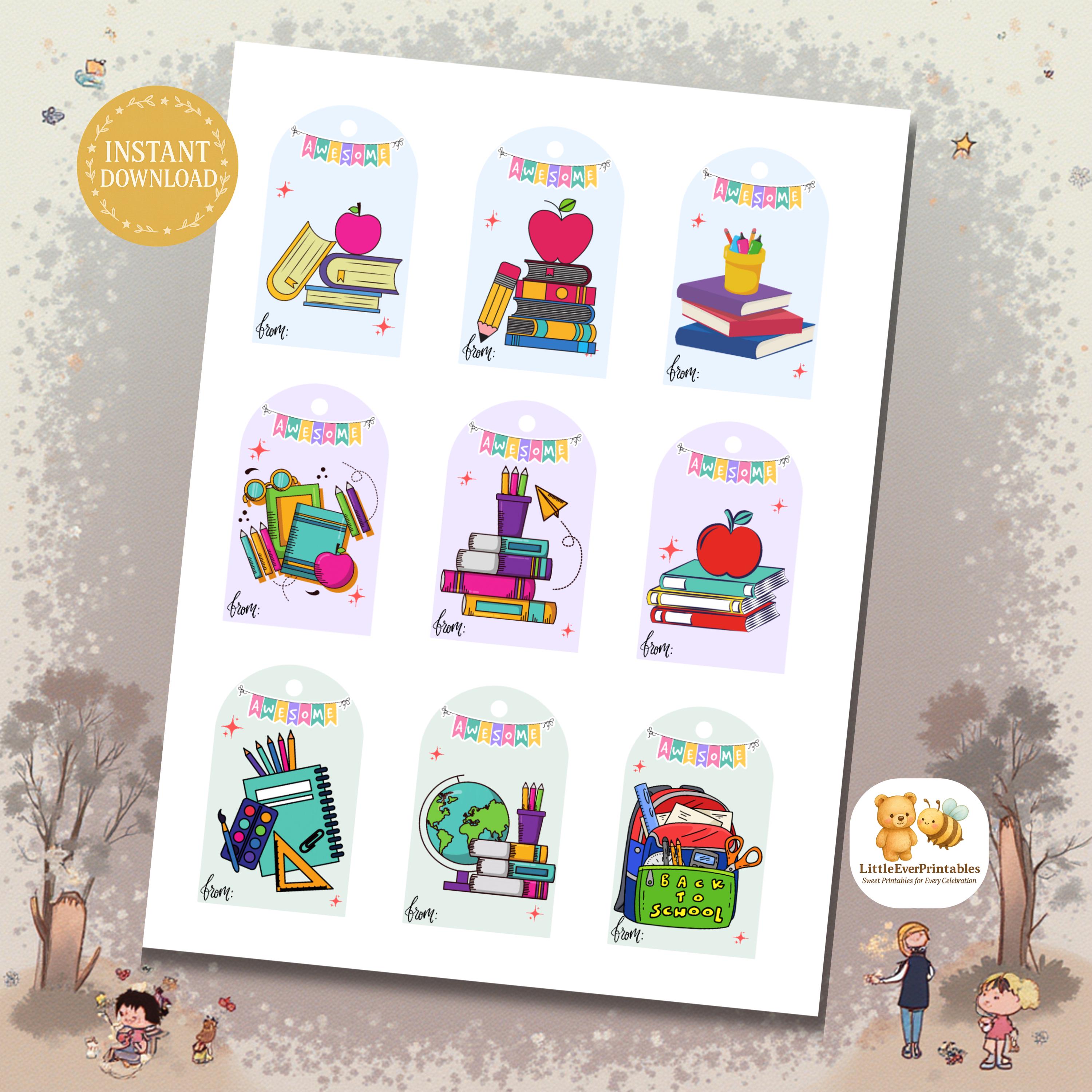 Teacher Reward Gift Tags Printable, Classroom Incentive Tags, Back to ...