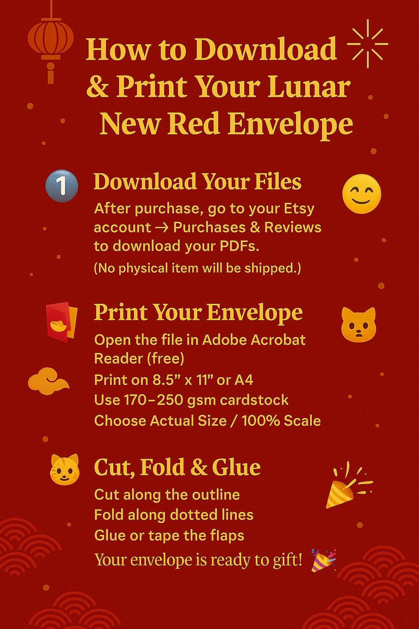 Year of the Horse Red Envelope Printable • Chinese New Year 2026 Lai ...