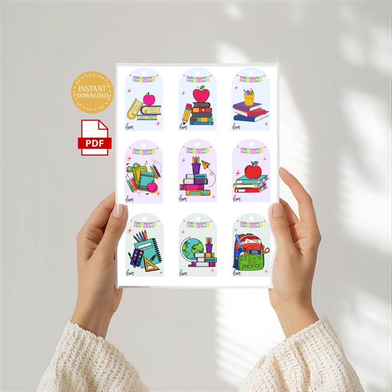 Teacher Reward Gift Tags Printable, Classroom Incentive Tags, Back to ...