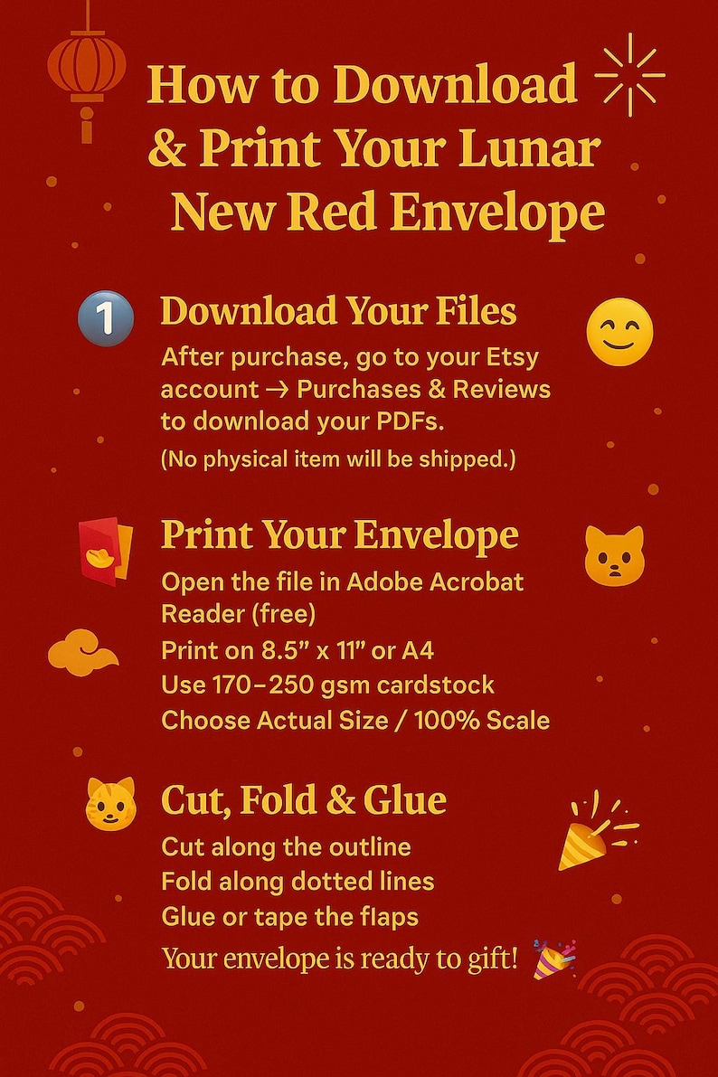 Printable Chinese Lunar New Year Red Envelope | Hong Bao Printable ...