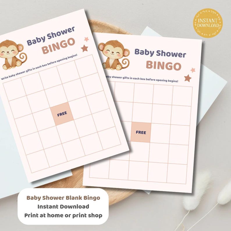 Baby Shower Bingo Game Printable | Neutral Baby Shower Bingo Cards ...