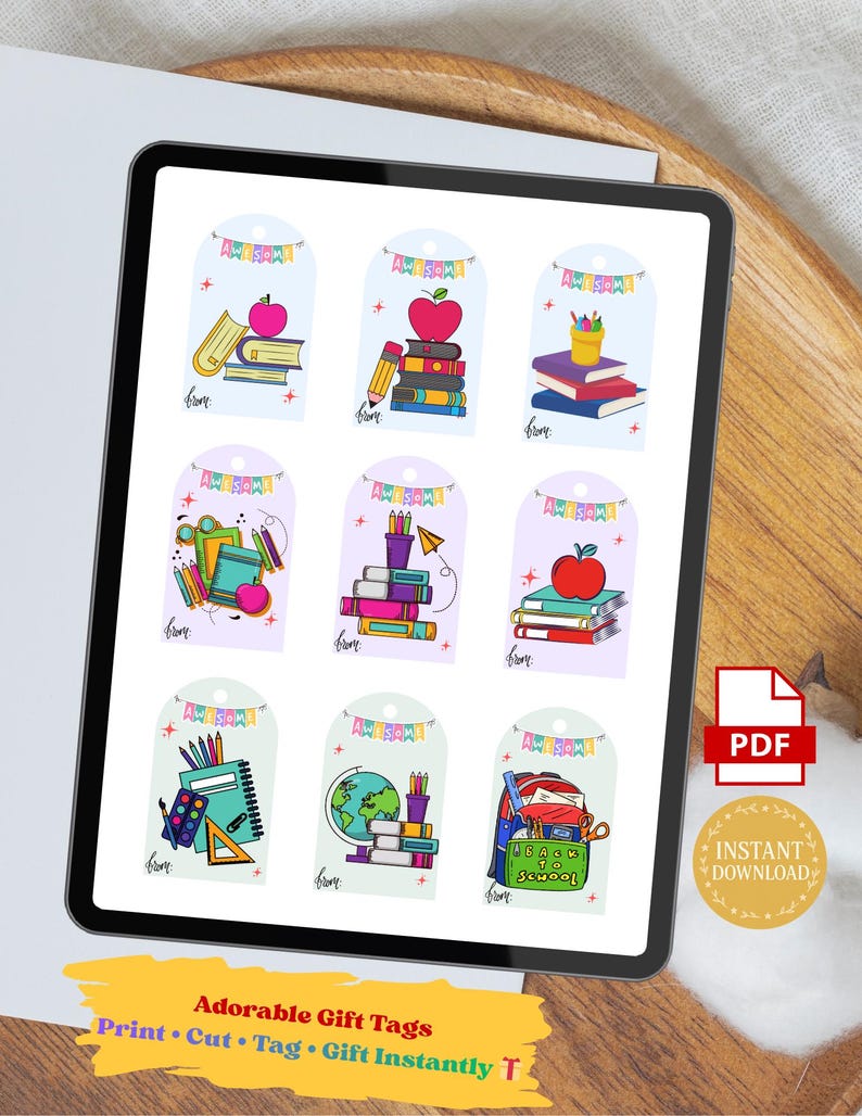 Teacher Reward Gift Tags Printable, Classroom Incentive Tags, Back to ...