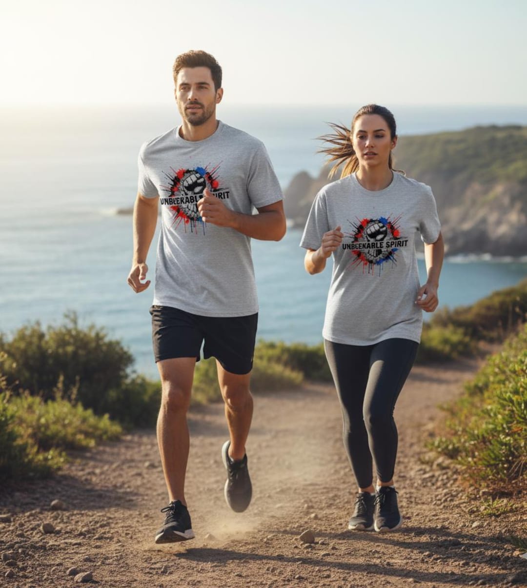 Unbreakable Spirit Gym T-shirt: Organic Cotton Fitness Tee - Etsy