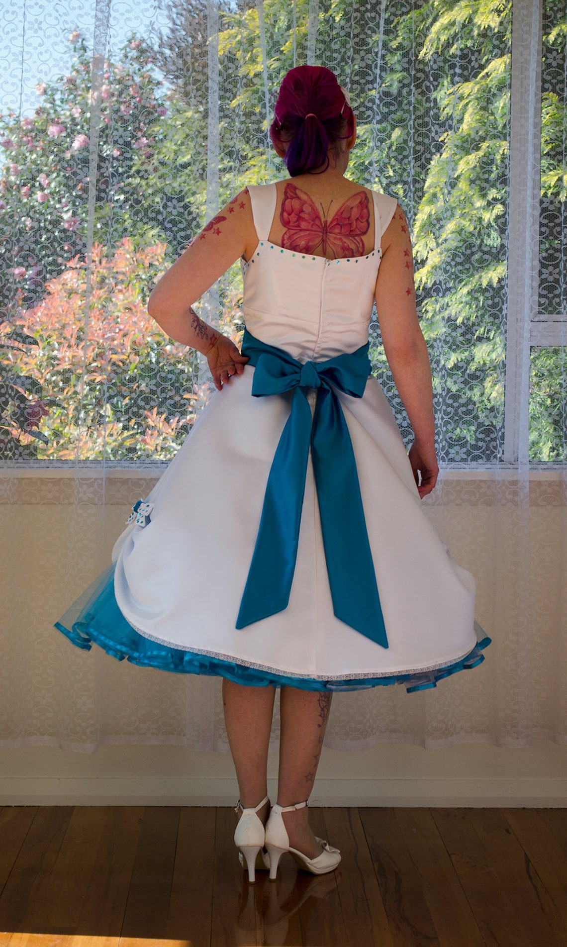 1950s Pin up Wedding Dress mindy Tea Length Style - Etsy