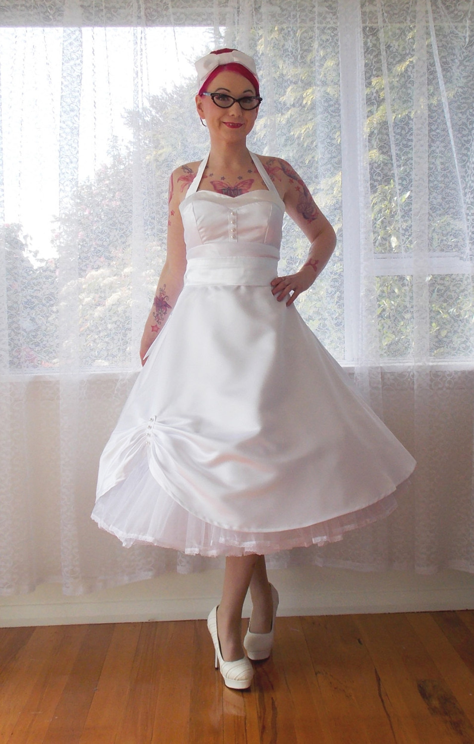 1950s 'cecilia' Pin up Wedding Dress With Sweetheart - Etsy