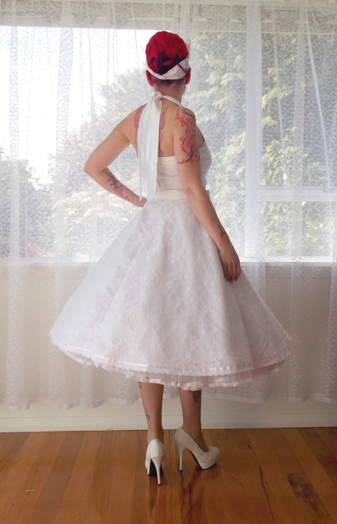 1950s Rockabilly Wedding Dress 'clarissa' With Lace - Etsy