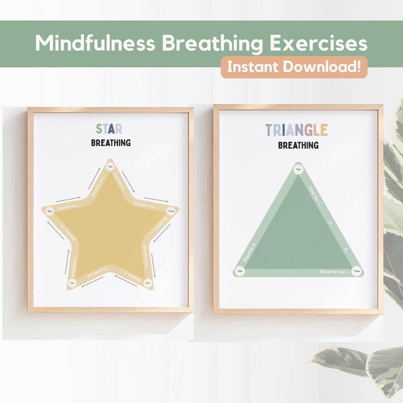 Mindfulness Breathing Exercises for Kids, Calm Corner Printables ...