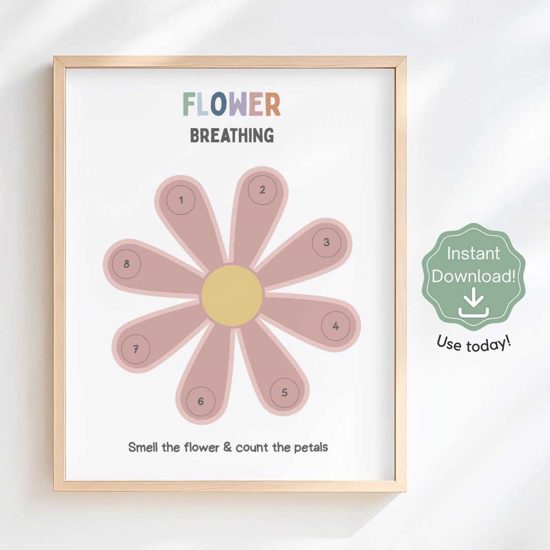 Mindful Breathing Exercise Posters for Kids, SEL Classroom, Montessori ...